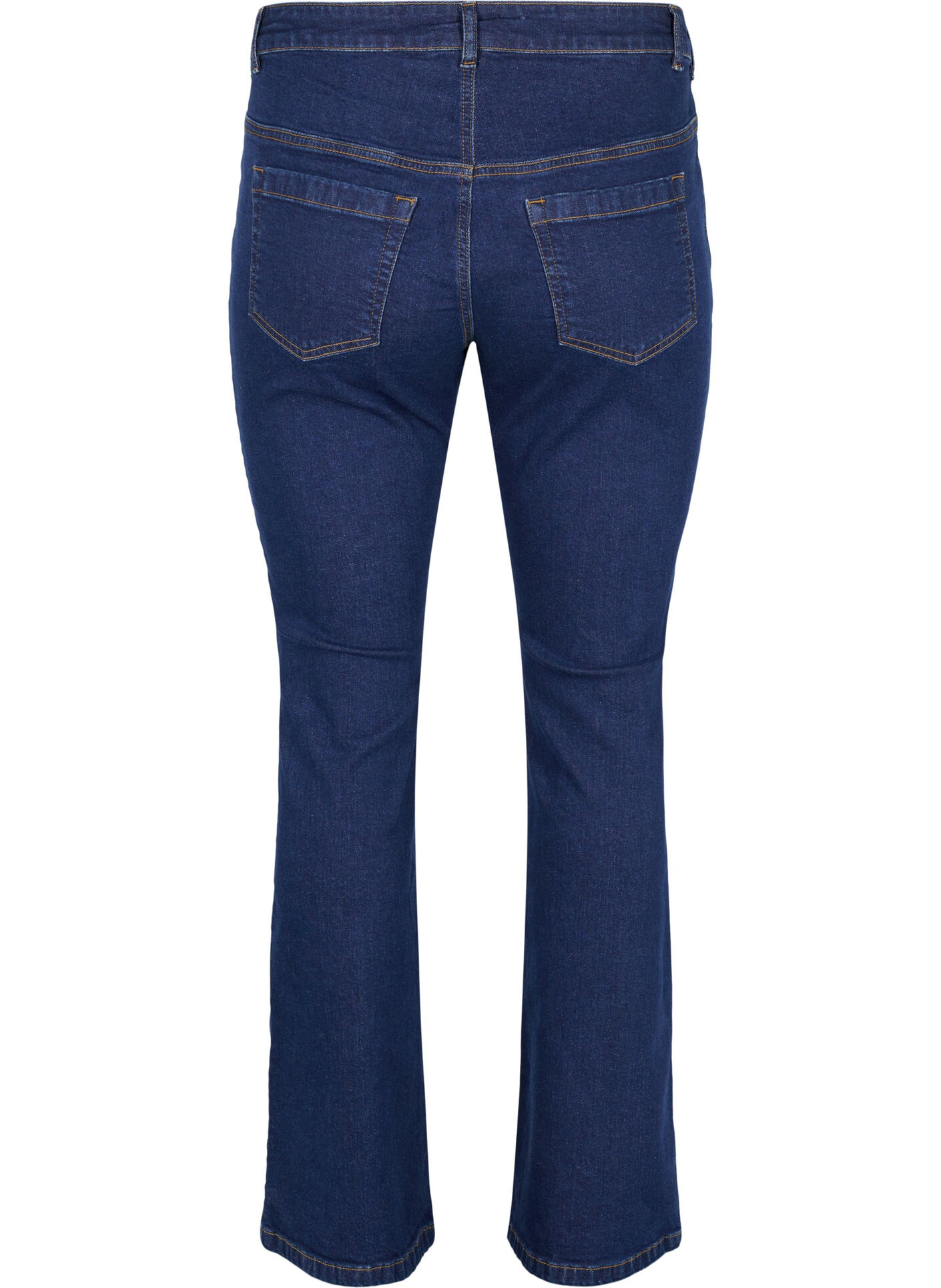 Ellen bootcut jeans med høyt liv - Blå - Str. 42-60 - Zizzi