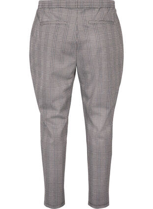 Cropped Maddison bukser med rutete mønster - Brun - Str. 40-64 - Zizzi